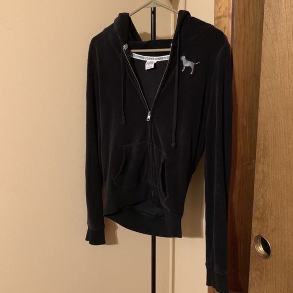 PINK Victoria's Secret | Jackets & Coats | Pink Victorias Secret Black ...